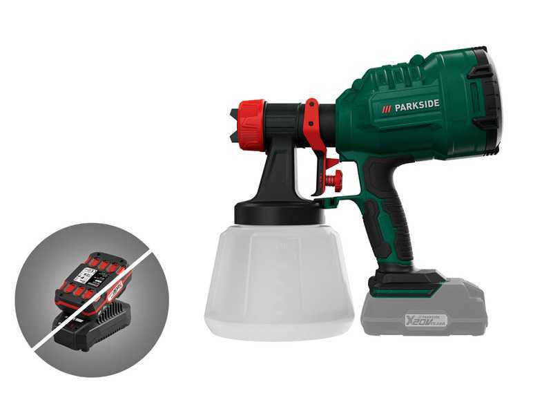 PARKSIDE Aku striekacia pištoľ na farbu PFSA 20-Li A1 – bez akumulátora ...
